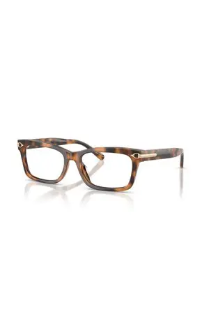 Ralph Lauren 53mm Rectangle Full Rim Optical Glasses - Tortoise