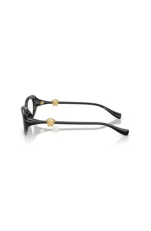Versace 52mm Oval Optical Glasses - Black