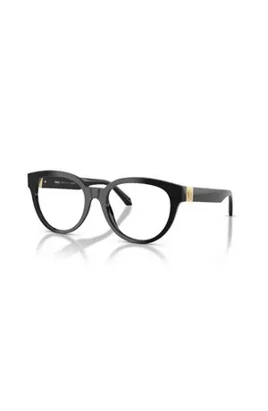 Versace 51mm Round Optical Glasses - Black