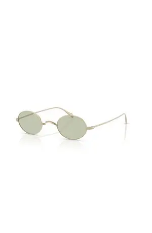 Oliver Spencer 43mm Round Full Rim Optical Glasses Gold