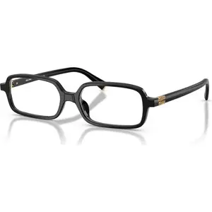 Miu Miu 51mm Rectangle Optical Glasses - Black