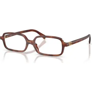 Miu Miu 51mm Rectangle Optical Glasses - Brown
