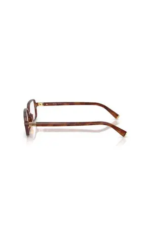 Miu Miu 51mm Rectangle Optical Glasses - Brown