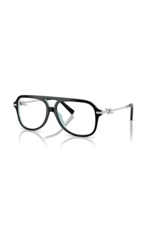 Tiffany & Co. 56mm Pilot Eyeglasses - Black