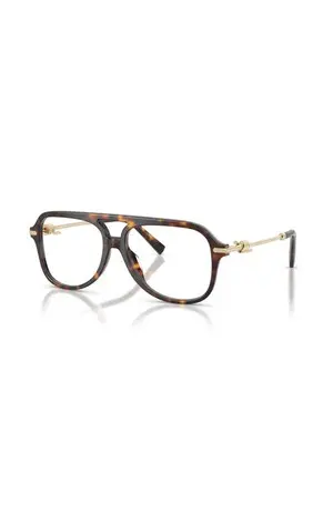 Tiffany & Co. 56mm Pilot Eyeglasses - Tortoise