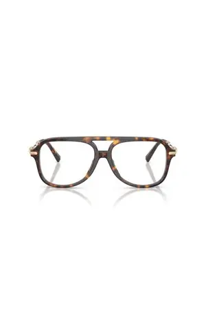 Tiffany & Co. 56mm Pilot Eyeglasses - Tortoise