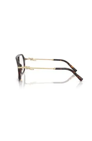 Tiffany & Co. 56mm Pilot Eyeglasses - Tortoise