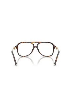 Tiffany & Co. 56mm Pilot Eyeglasses - Tortoise