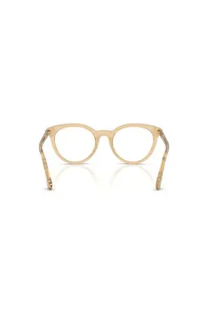 Burberry 50mm Round Full Rim Optical Glasses - Beige