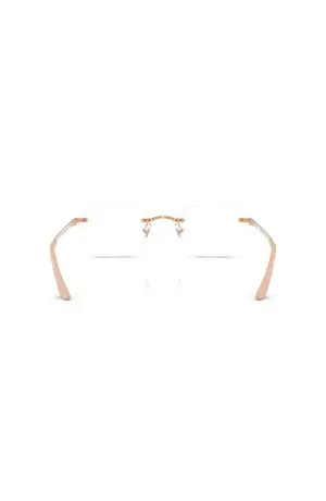 Versace 55mm Irregular Rimless Optical Glasses - Pink