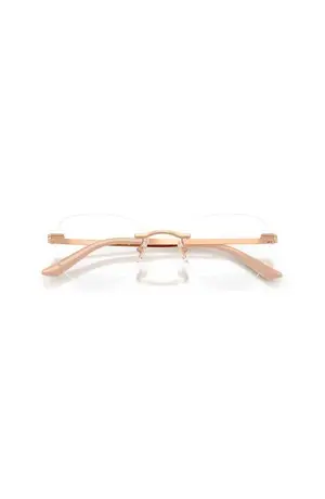 Versace 55mm Irregular Rimless Optical Glasses - Pink