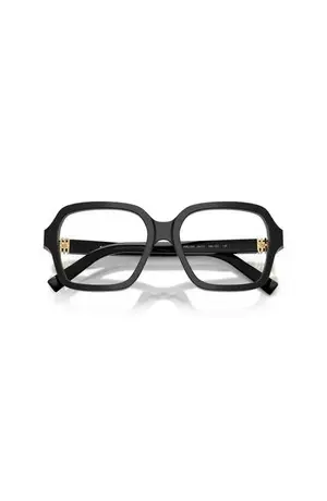 Miu Miu 54mm Square Optical Glasses - Black