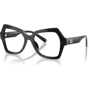 Dolce & Gabbana 54mm Butterfly Optical Eyeglasses - Black