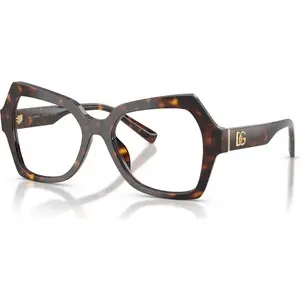 Dolce & Gabbana 54mm Butterfly Optical Eyeglasses - Tortoise