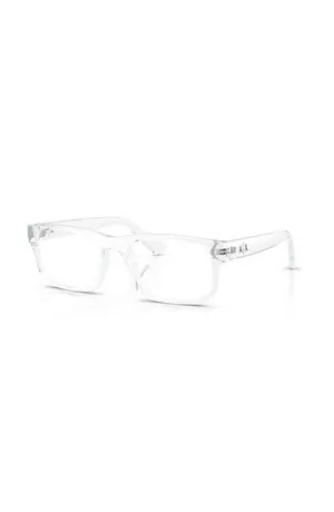 Armani Exchange 54mm Rectangle Optical Glasses - Transparent