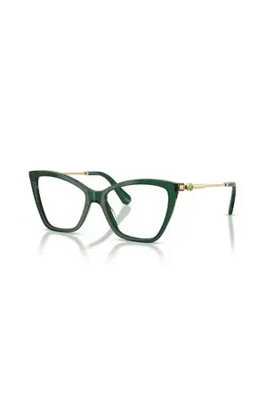 SWAROVSKI 51mm Cat Eye Optical Glasses - Green