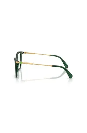 SWAROVSKI 51mm Cat Eye Optical Glasses - Green