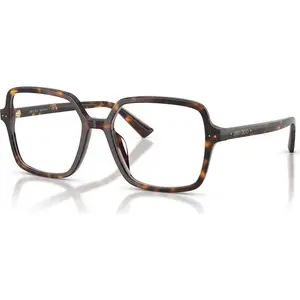 JIMMY CHOO 55mm Square Optical Glasses - Tortoise