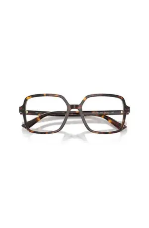 JIMMY CHOO 55mm Square Optical Glasses - Tortoise
