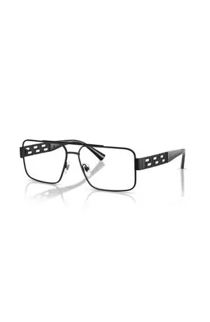 Versace 58mm Rectangle Optical Glasses - Black