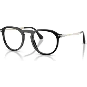 Persol 51mm Rectangle Optical Glasses - Black