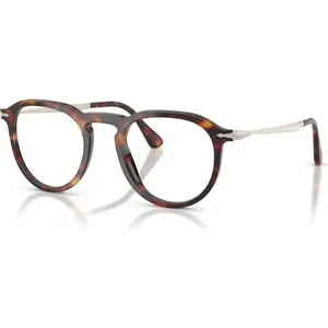 Persol 51mm Rectangle Optical Glasses - Tortoise
