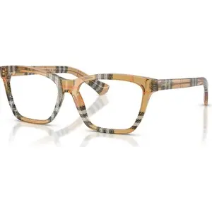 Burberry 54mm Rectangle Full Rim Optical Glasses - Brown