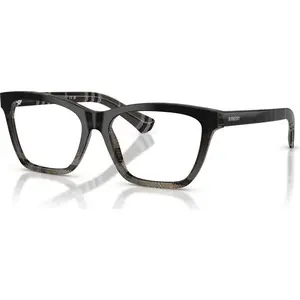 Burberry 54mm Rectangle Full Rim Optical Glasses - Grey