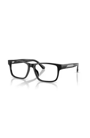 Emporio Armani 54mm Rectangle Eyeglasses - Black