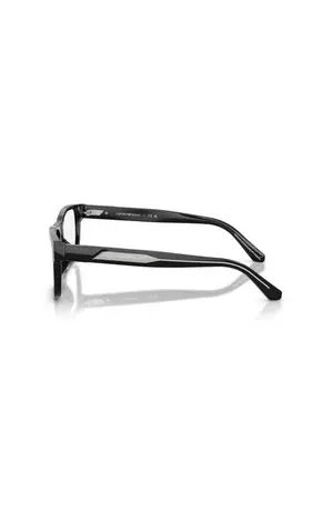 Emporio Armani Rectangle Full Rim Acetate Eyeglasses - Black