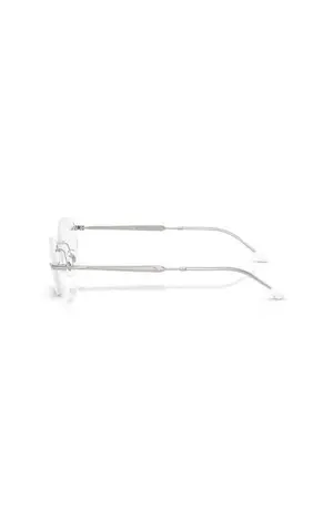 Ray-ban 52mm Oval Rimless Eyeglasses - Silver