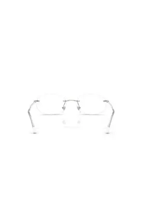 Ray-ban 52mm Oval Rimless Eyeglasses - Silver