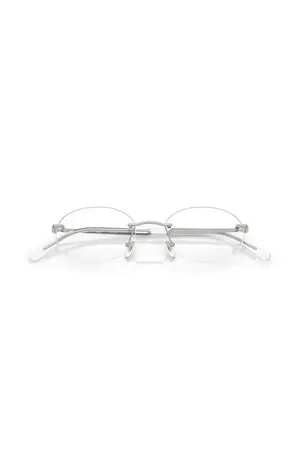 Ray-ban 52mm Oval Rimless Eyeglasses - Silver