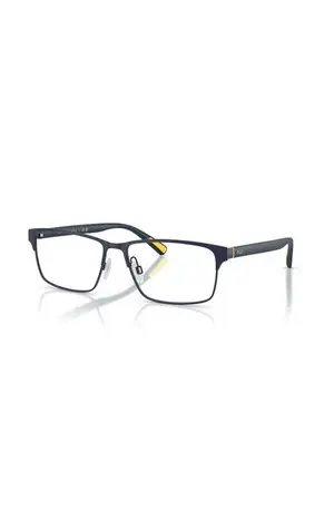 Polo Ralph Lauren 56mm Rectangle Full Rim Eyeglasses - Blue