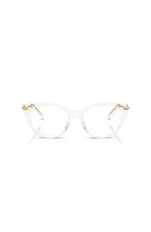 Dolce & Gabbana 51mm Butterfly Eyeglasses - Transparent