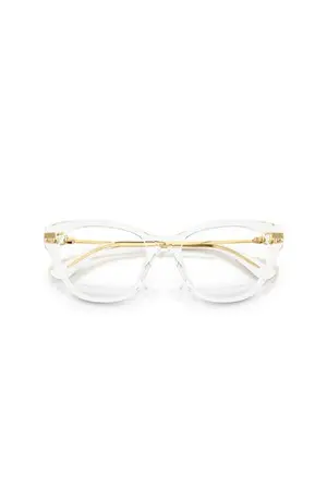 Dolce & Gabbana 51mm Butterfly Eyeglasses - Transparent