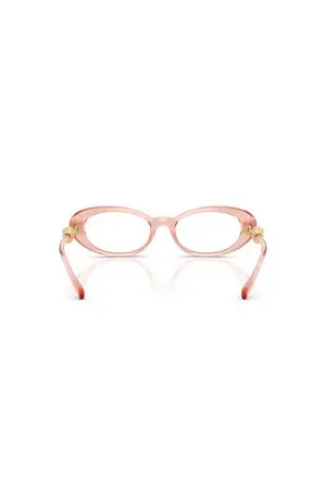Versace 50mm Oval Optical Glasses - Pink