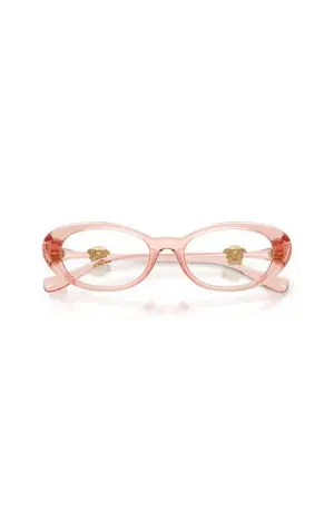 Versace 50mm Oval Optical Glasses - Pink