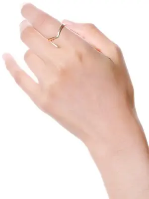 DEVATA Wishbone Ring In 14k Gold