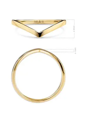 DEVATA Wishbone Ring In 14k Gold