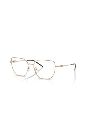 Emporio Armani 53mm Irregular Eyeglasses - Gold