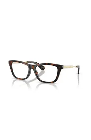 Burberry 52mm Rectangle Optical Glasses - Brown