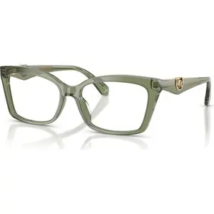 Michael Kors 53mm Rectangle Full Rim Eyeglasses - Green
