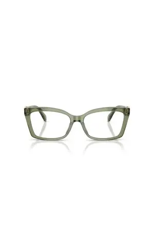 Michael Kors 53mm Rectangle Full Rim Eyeglasses - Green