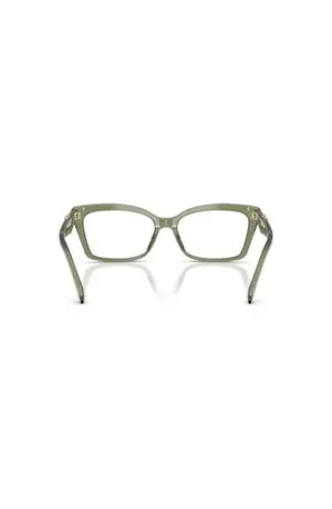 Michael Kors 53mm Rectangle Full Rim Eyeglasses - Green