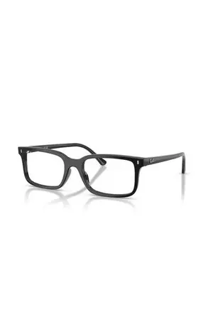 Ray-ban 52mm Square Full Rim Eyeglasses - Black