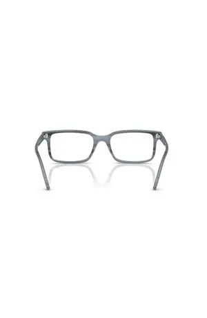 Ray-ban 52mm Square Full Rim Eyeglasses - Blue