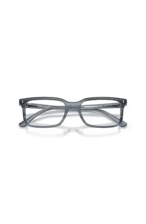 Ray-ban 52mm Square Full Rim Eyeglasses - Blue