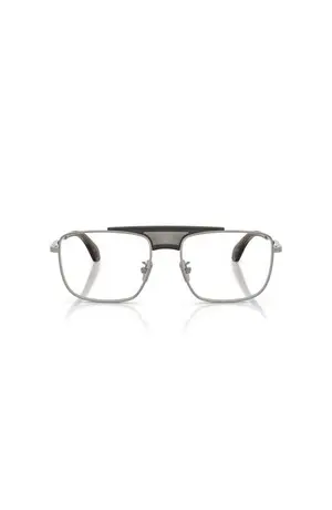 Moncler 56mm Rectangle Optical Glasses - Grey