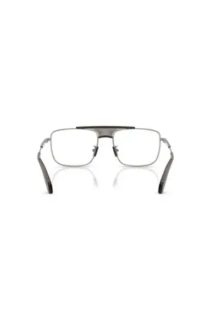 Moncler 56mm Rectangle Optical Glasses - Grey